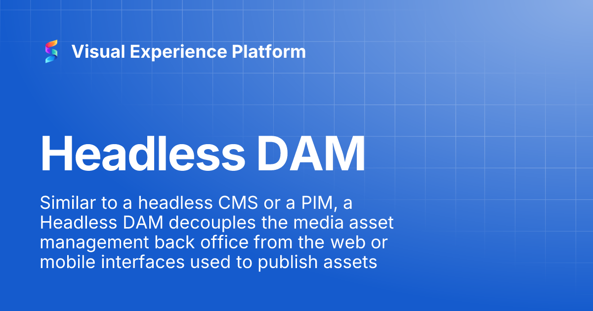 Headless DAM | Visual Experience Platform